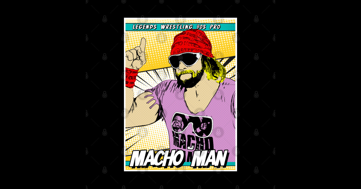 Rendy Savage Wrestling 90s Pro - Randy Savage - Sticker | TeePublic