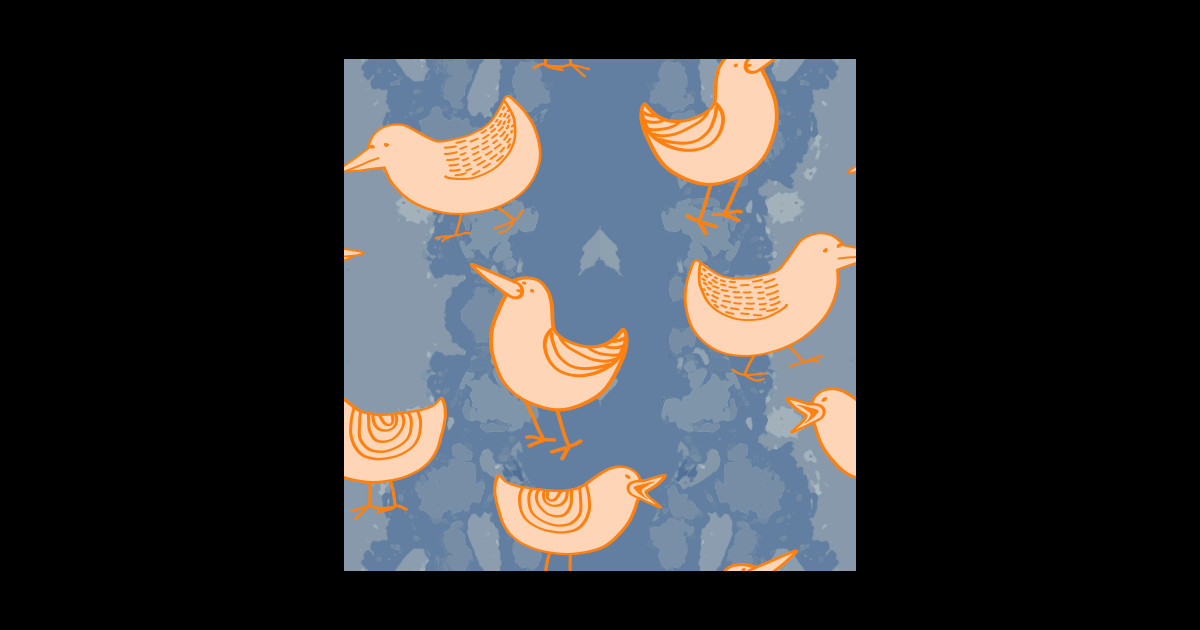 Goofy Birds Blue - Birds - Sticker | TeePublic