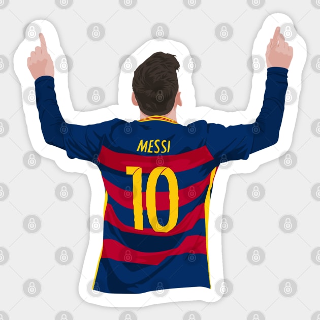 Lionel Messi Iconic Celebration - Messi - Sticker | TeePublic