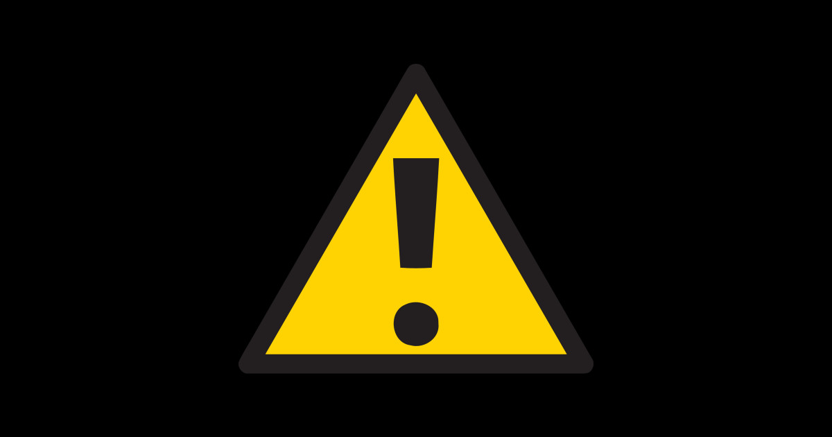 Danger Sign Emoticon - Danger Sign - Sticker | TeePublic