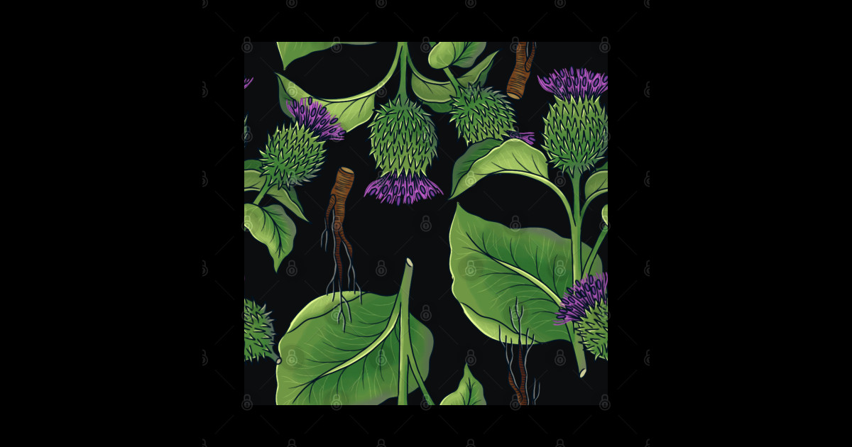 Burdock Pattern - Green - Sticker | TeePublic