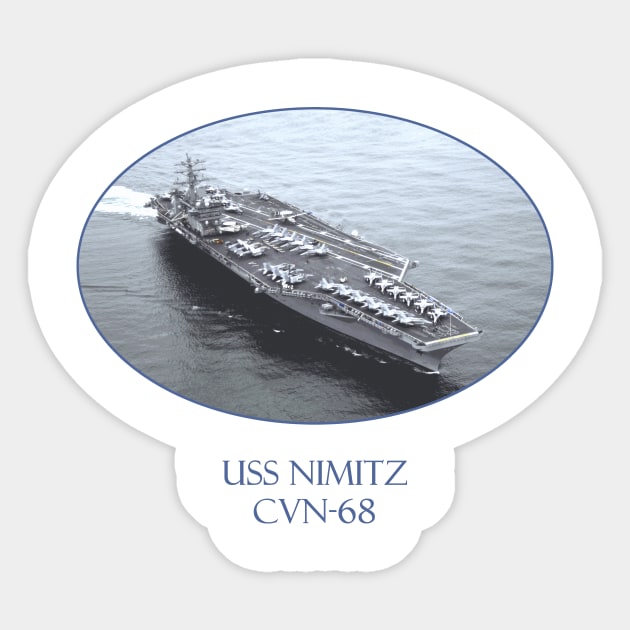 USS Nimitz CVN-68 - Aircraft Carriers - Sticker | TeePublic