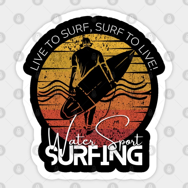 Surfing with Life Quotes - Surfing - Sticker | TeePublic