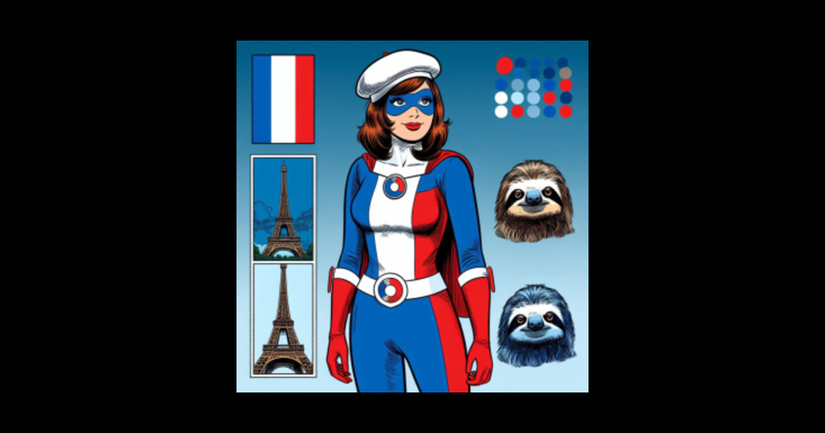 Francais: Female 1960's Comic Book Hero with Sloth - Female Superhero ...