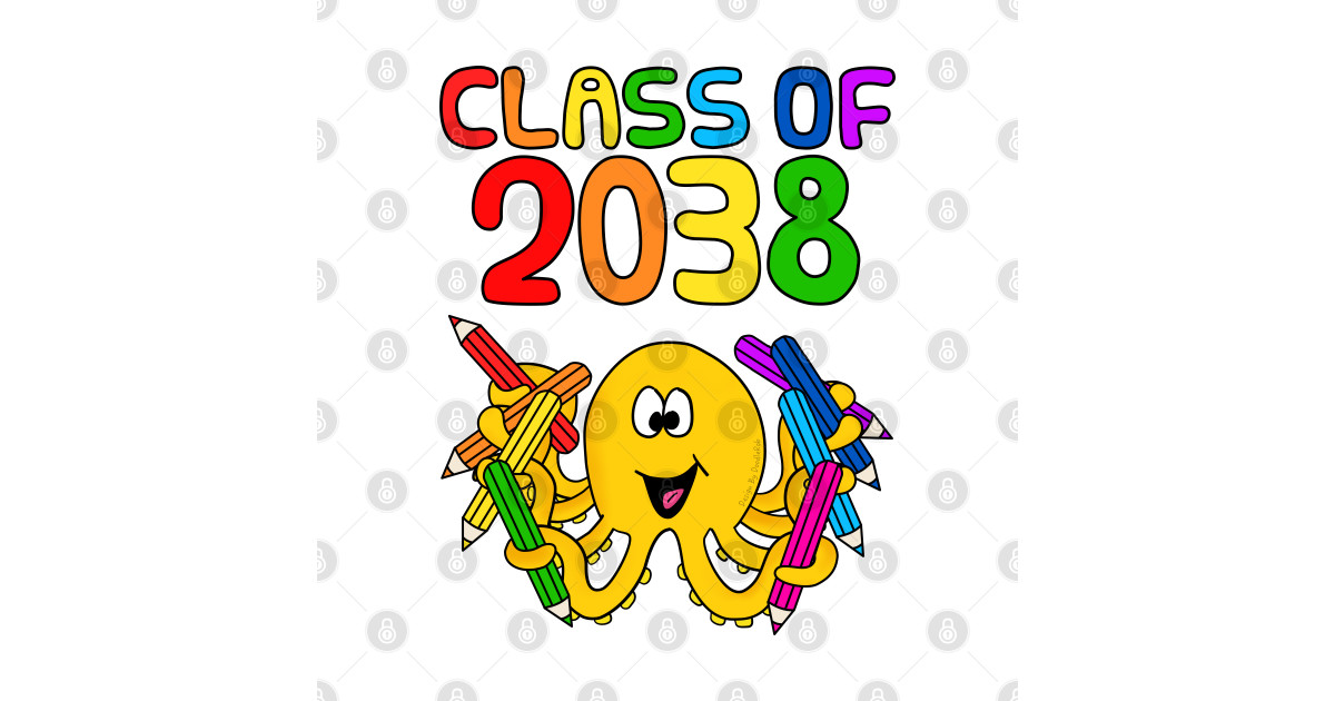 Class Of 2038 Octopus, First Day Of School - Class Of 2038 - T-Shirt ...