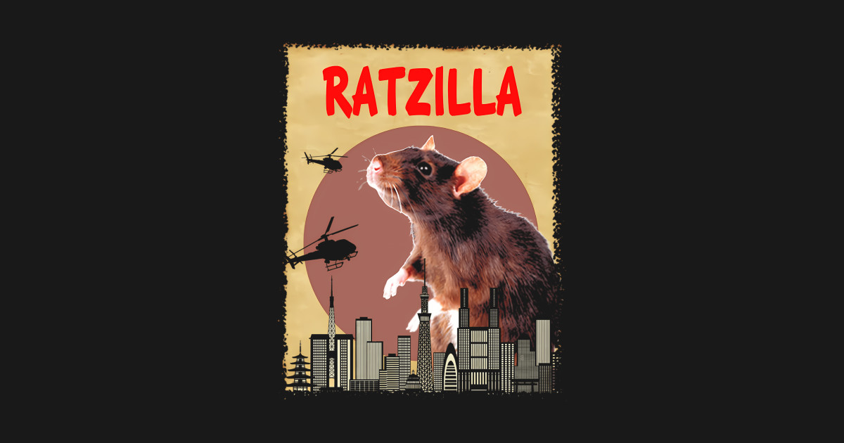 Ratzilla Photo Rats Portrait Animals - Giant Rat - T-Shirt | TeePublic