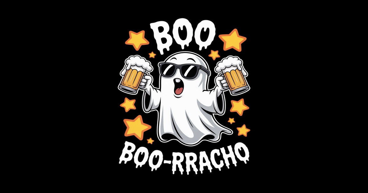 Boo Borracho Funny Latino Halloween Drunk Ghost - Boo Borracho Funny ...