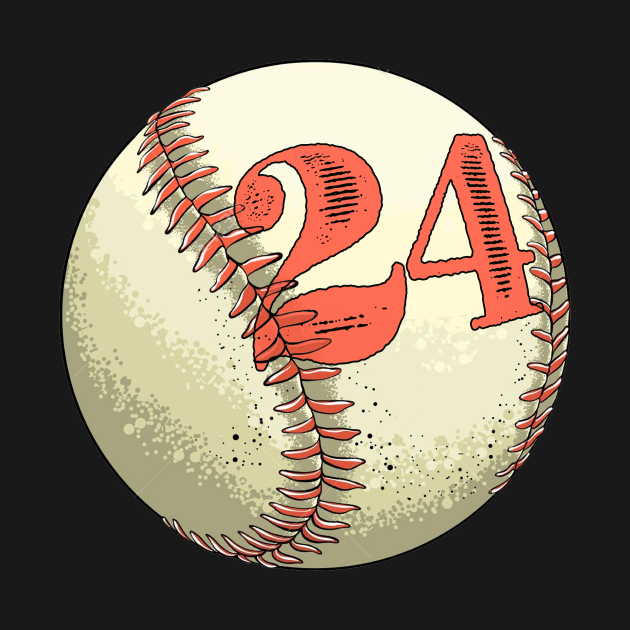 Vintage Baseball Number 24 Shirt Cool Softball Mom - Baseball - Kids T ...