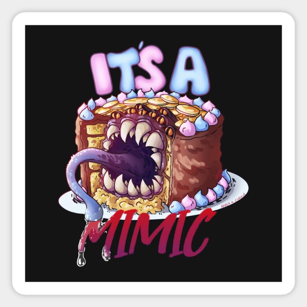RPG Monster Reveal Cake - Fantasy Creatures - Sticker | TeePublic