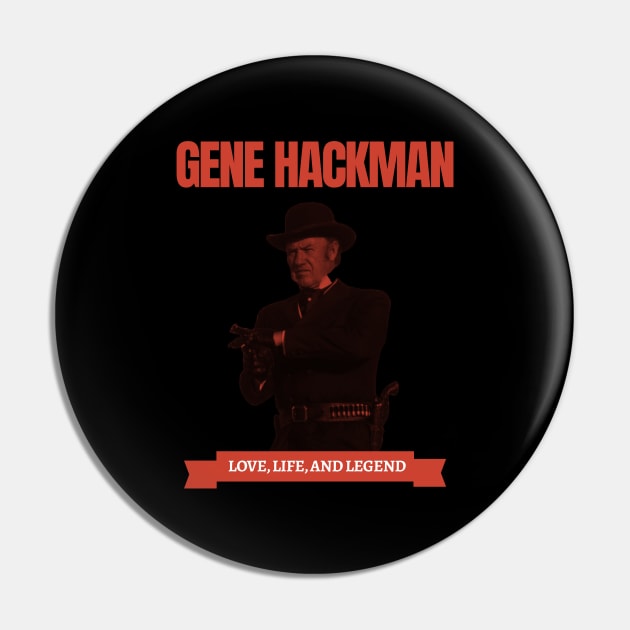 Gene Hackman / Retro Style - Gene Hackman - Pin | TeePublic