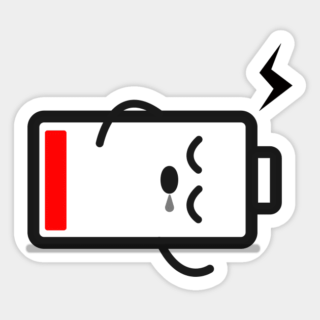 Time to Recharge - Battery - Sticker | TeePublic