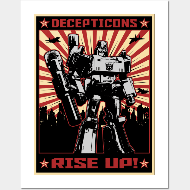 Transformers - GEN 1 - Megatron propaganda poster - 80s Cartoon Robots ...