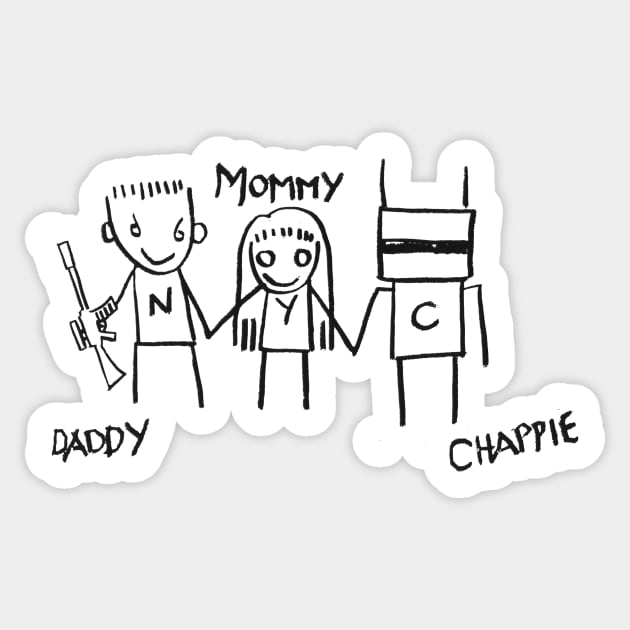 CHAPPiE Stick Man Graffiti - Chappie - Sticker | TeePublic