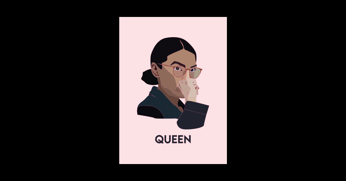 AOC Queen illustration - Aoc Alexandria Ocasio Cortez - Magnet | TeePublic
