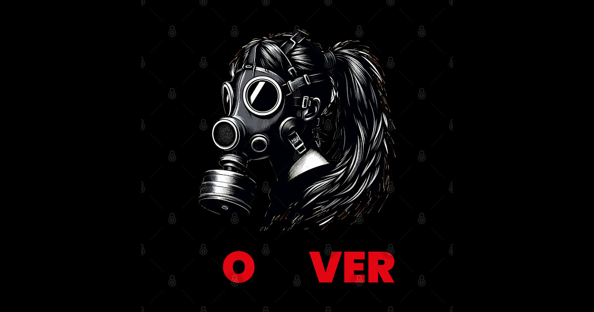 Freedom Forever- Girl Wearing Gas Mask - Freedom - Sticker | TeePublic