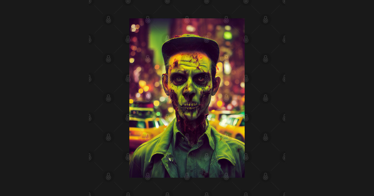 Zombie Taxi Driver Portrait - Zombie Taxi Driver - T-Shirt | TeePublic