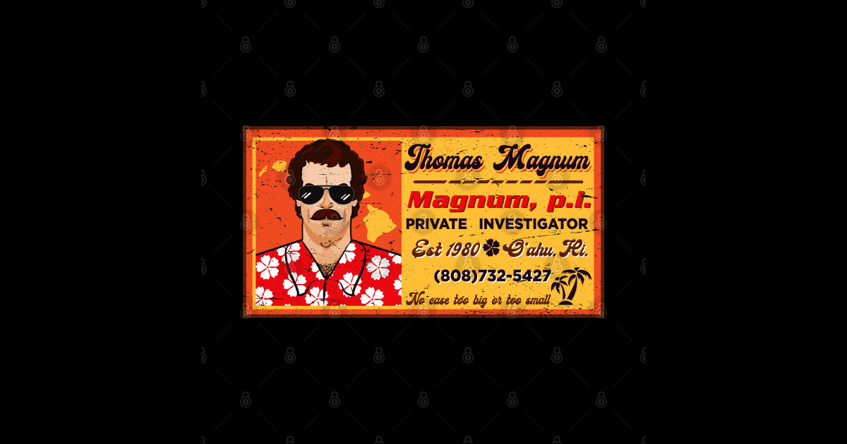 Magnum PI Card - Magnum Pi - Posters and Art Prints | TeePublic