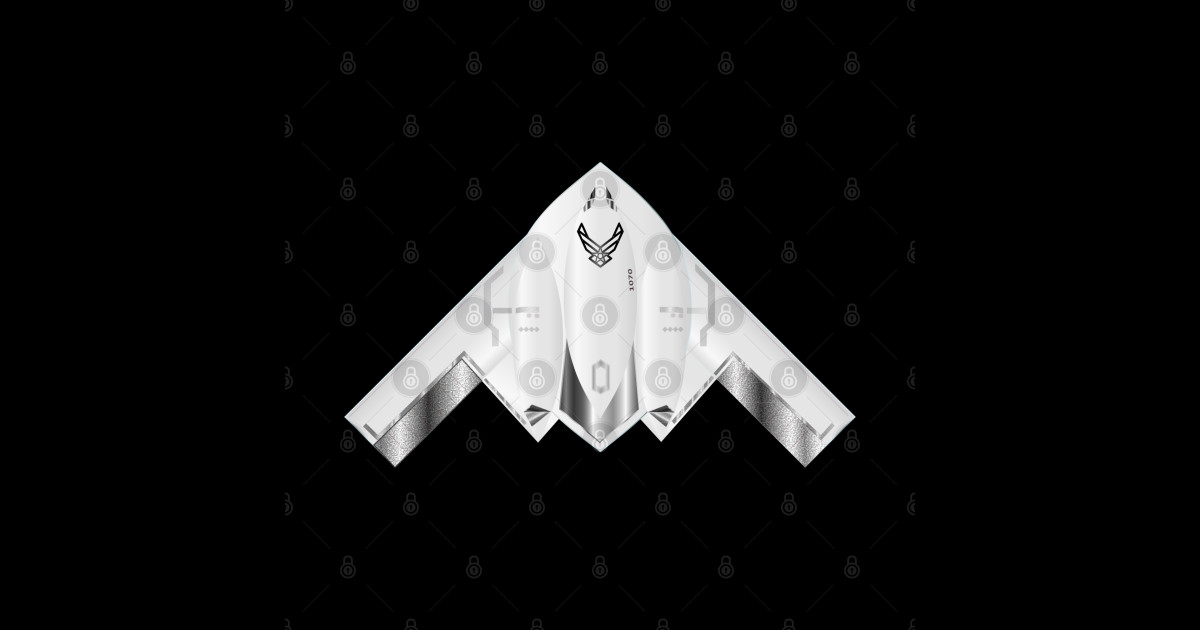 USAF B2 Spirit Stealth Bomber - White - Aircraft - Sticker | TeePublic