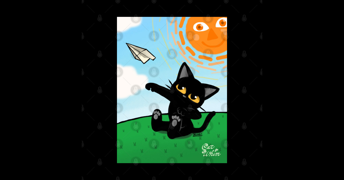 Paper airplane - Cat - Posters and Art Prints | TeePublic