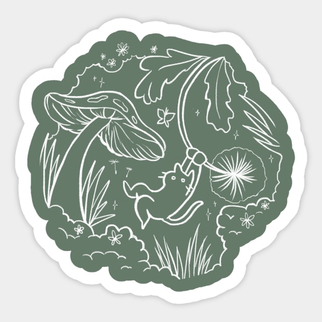 owie swinging through nature - Cat Swinging - Sticker | TeePublic