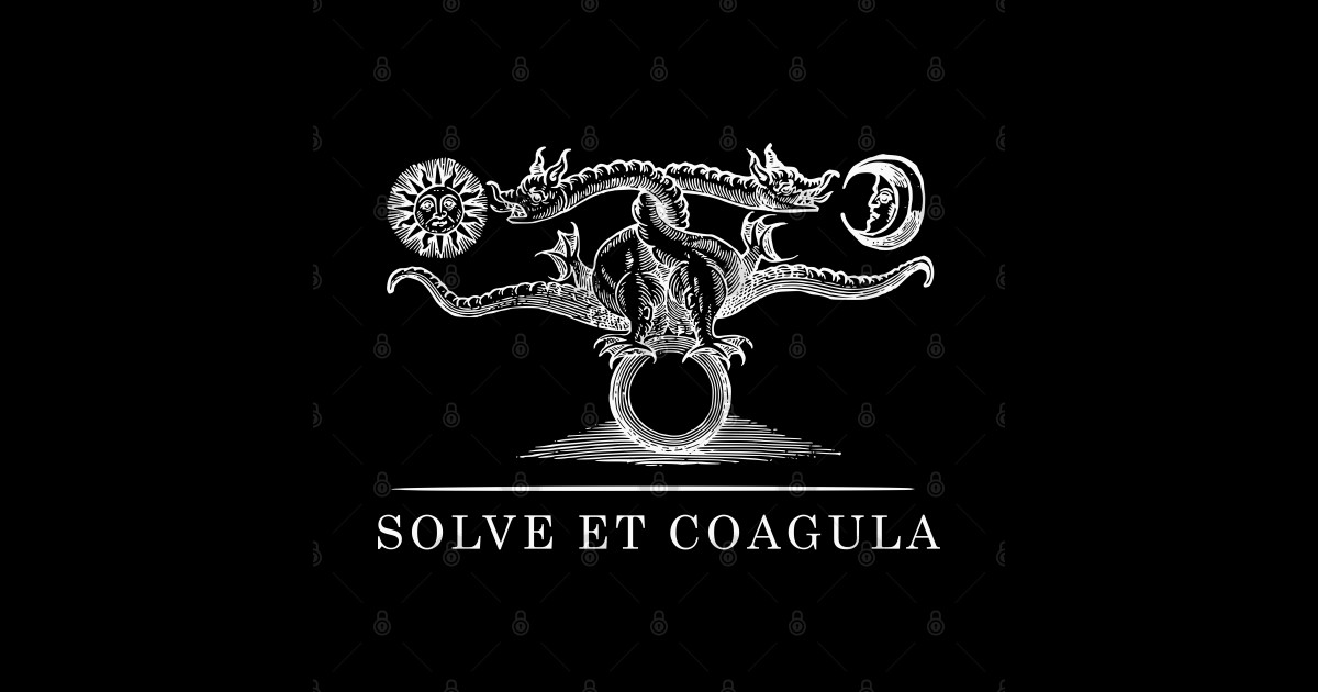 Solve et coagula - Alchemy Symbols - Sticker | TeePublic