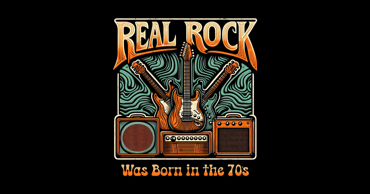 70's ROCK is real rock ! - 70s Rock - Sticker | TeePublic