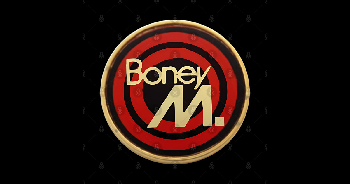 Boney M Gold Logo with Red and Black Rings Iconic Disco Vibe - Boney M ...