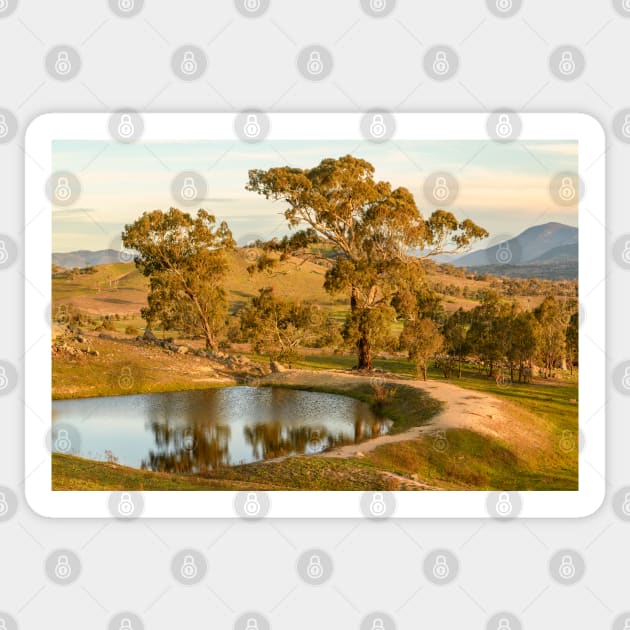 Rural Landscape 01 - Dam - Sticker | TeePublic