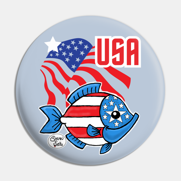 USA flag fish 4th of July Catch that Spirit Fritts Cartoons - Usa Flag ...