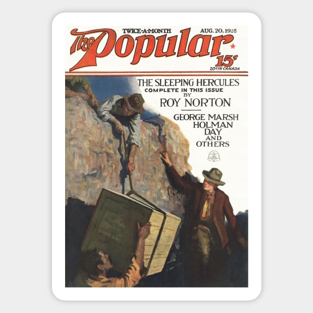 The Popular Magazine - Adventure - Sticker | TeePublic