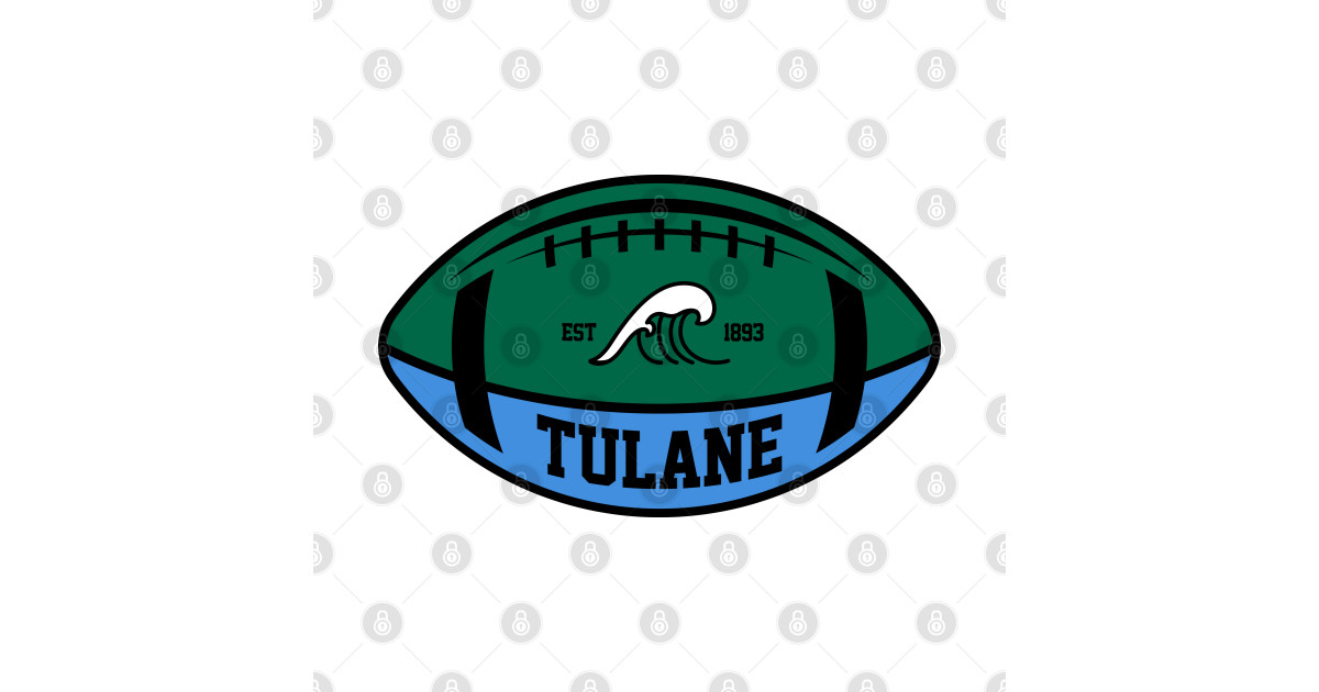 Tulane Team Colors Football - Tulane - T-Shirt | TeePublic
