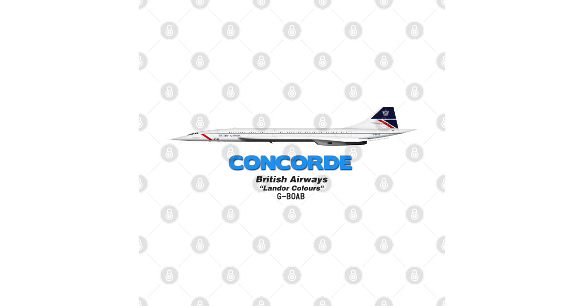 Concorde - British Airways "Landor Colours" - Concorde - T-Shirt ...