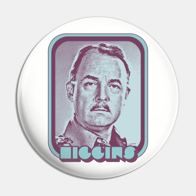 Higgins /// Magnum P.I. 80s Retro Design - Magnum Pi - Pin | TeePublic