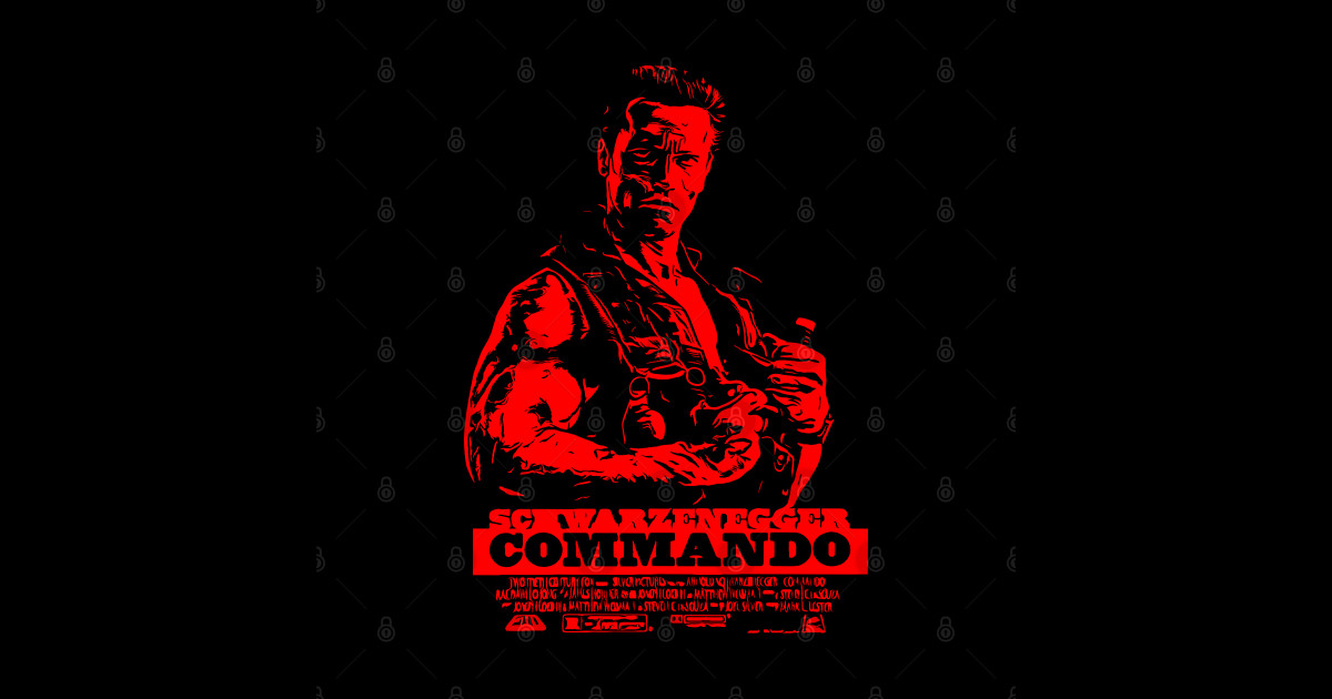 Commando movie poster - Commando - Sticker | TeePublic