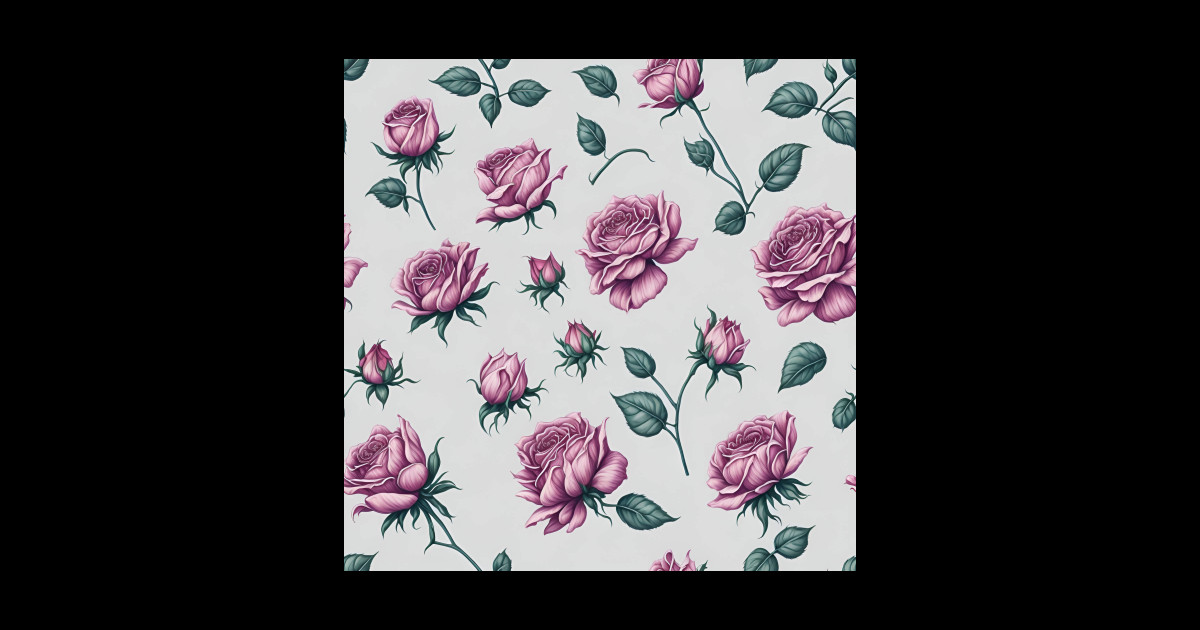 rose pattern, rose floral patten design - Rose - Posters and Art Prints ...