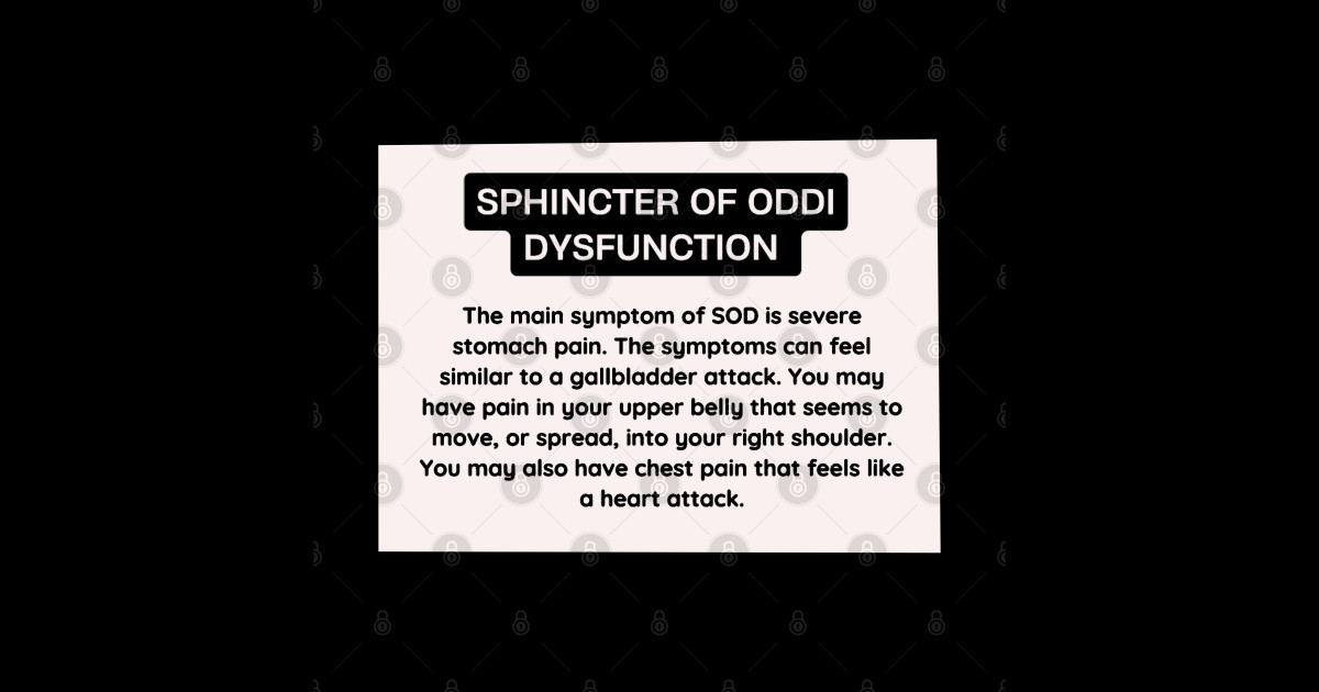 Sphincter Of Oddi Dysfunction SOD - Chronic Pain - Sticker | TeePublic