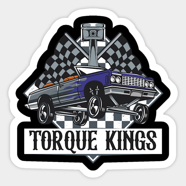 Torque Kings Muscle Car - Torque Kings Muscle Car - Sticker | TeePublic