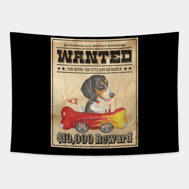 Funny Cute Beagle Dog Wanted Poster - Beagle Lover - Tapestry | TeePublic