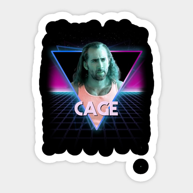 Nicolas Cage 80's Triangle - Nicolas Cage - Sticker | TeePublic