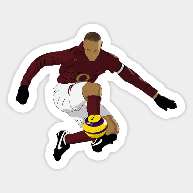 Thierry Henry Iconic 00s Highbury Kit - Thierry Henry - Sticker | TeePublic