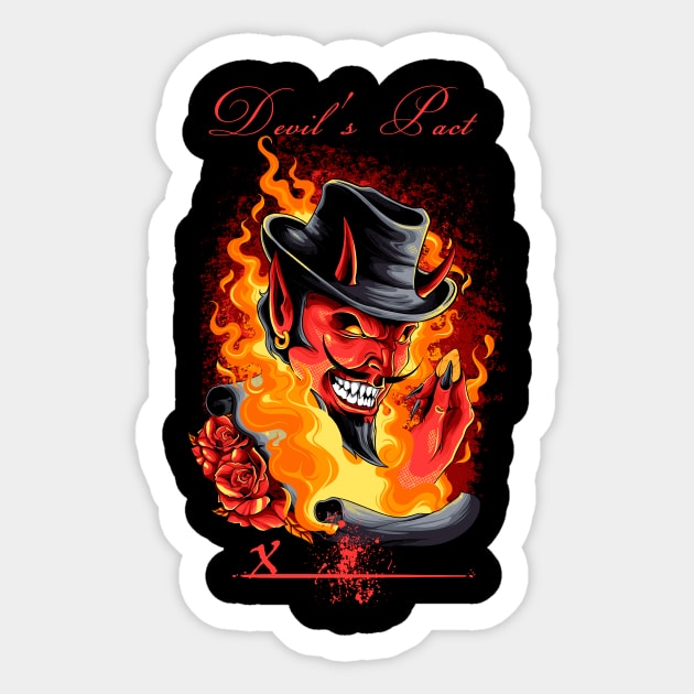 Devil's Pact - Devil - Sticker | TeePublic