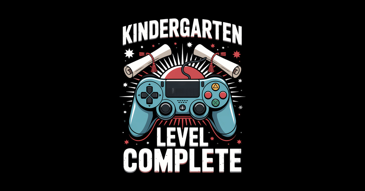 Kindergarten Level Complete Funny Graduation 2025 Gamer Boys - Funny ...