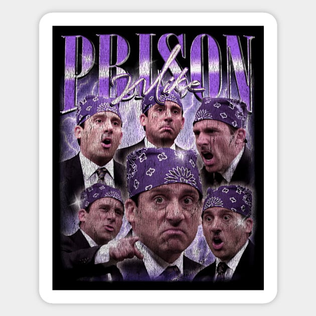 Prison Mike Vintage - Prison Mike The Office Michael Scott - Sticker ...