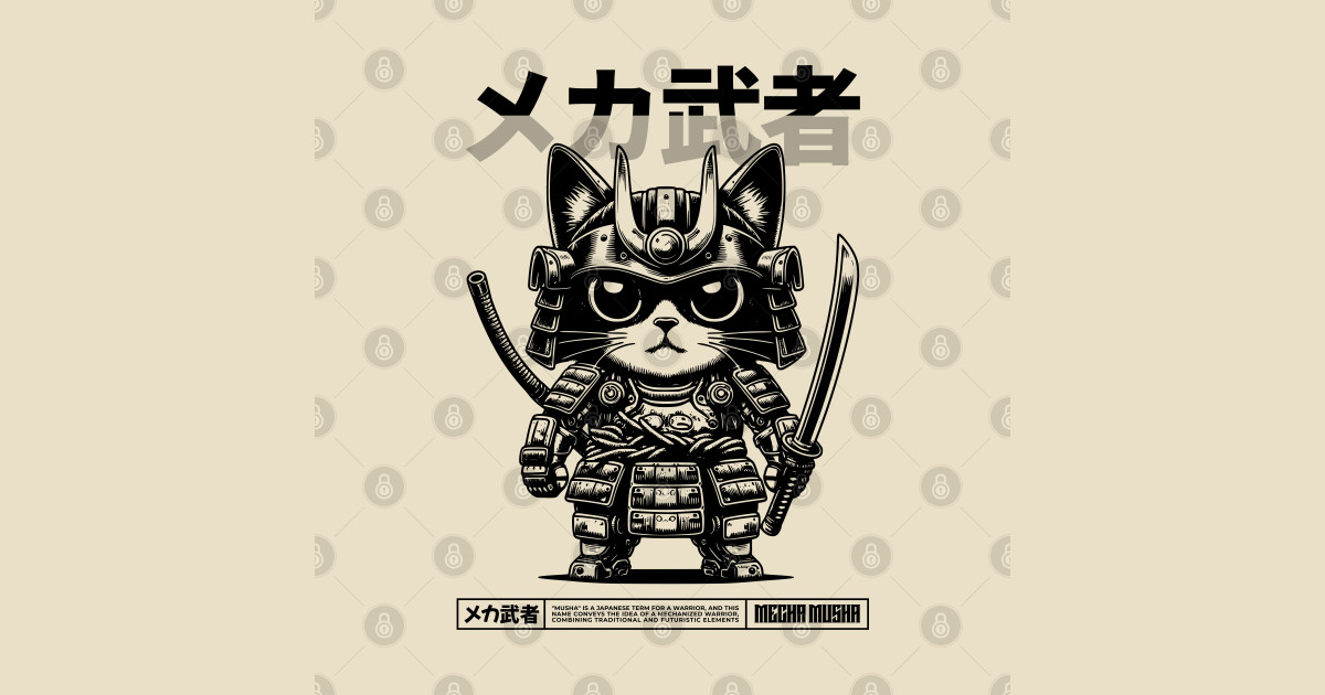 Musha Cat - Cat - T-Shirt | TeePublic