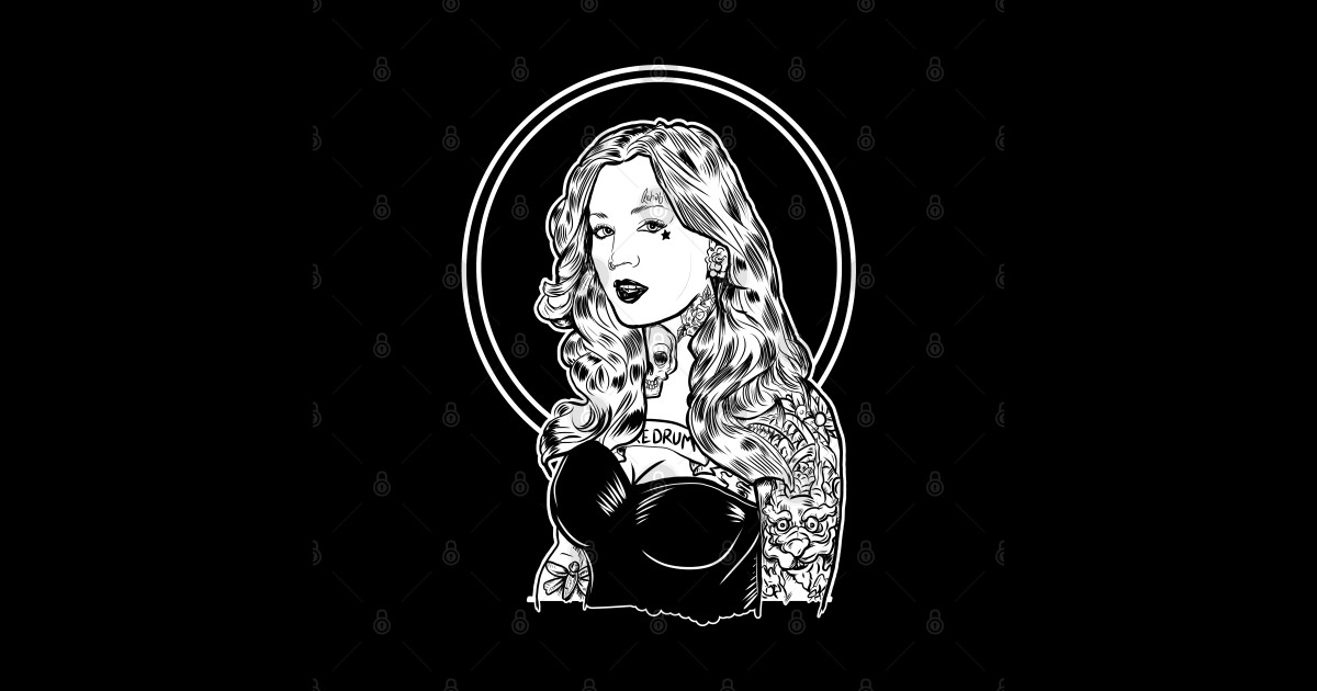 Tattooed Pin Up Girl Tattoo Sticker Teepublic
