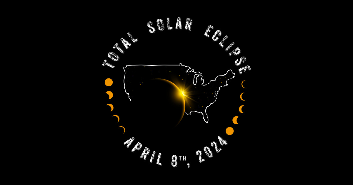 Total Solar Eclipse 2024 - Total Eclipse 2024 - Sticker | TeePublic
