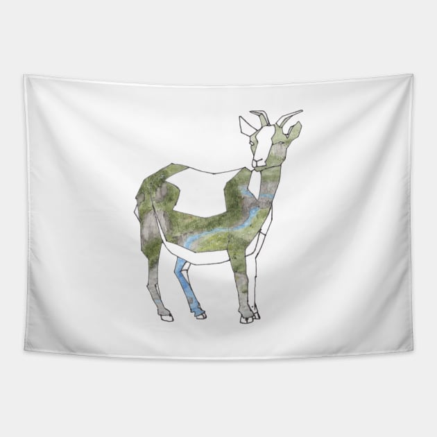 Polygon Goat - Goat - Tapestry | TeePublic