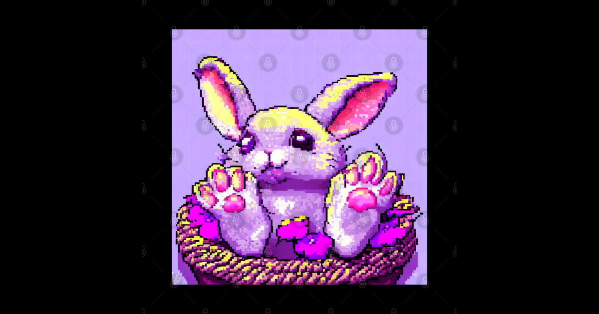 Pixel Gremlin Bunny - Bunny - Sticker | TeePublic