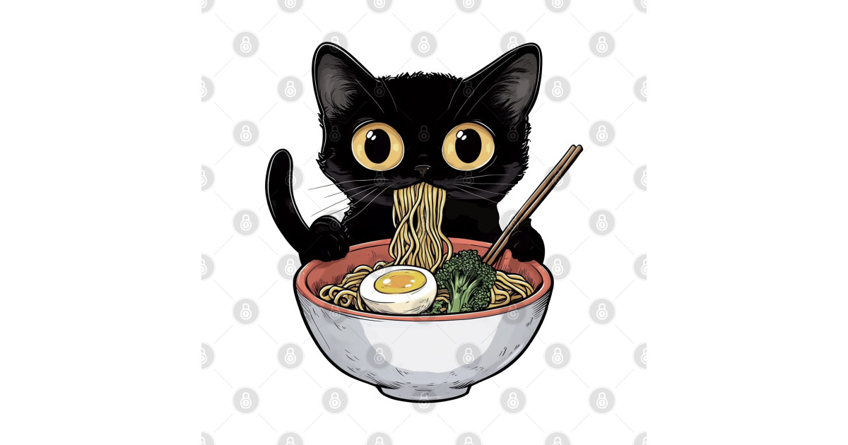 Funny Cat Noddle Meme Shirt M0979 - Cat - T-Shirt | TeePublic