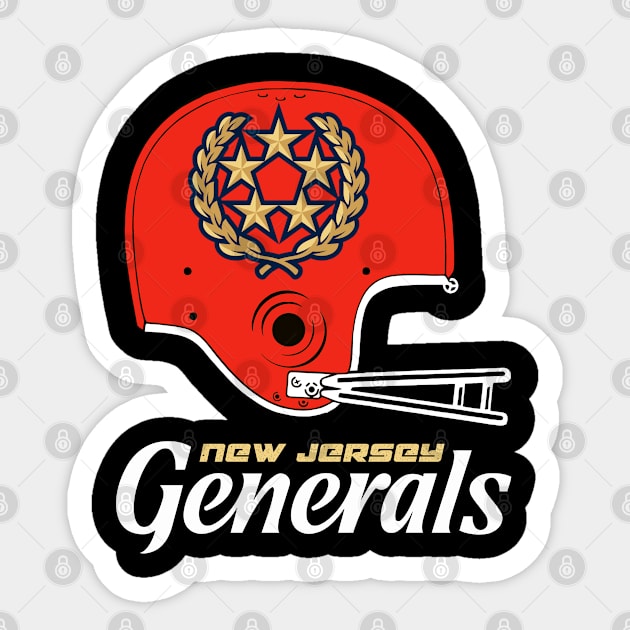 Defunct New Jersey Generals Football Team Helmet - Football - Sticker ...